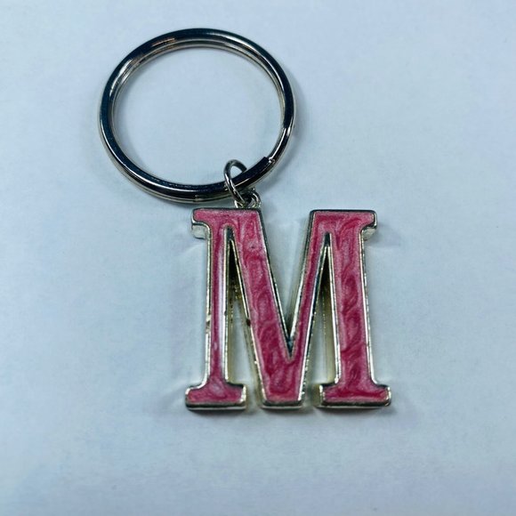 Accessories | Initial Key Chain Letter M Pink And Silver Color Shades ...